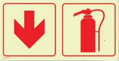 Fire Extinguisher and Red Arrow Direction in Frame (combined)
