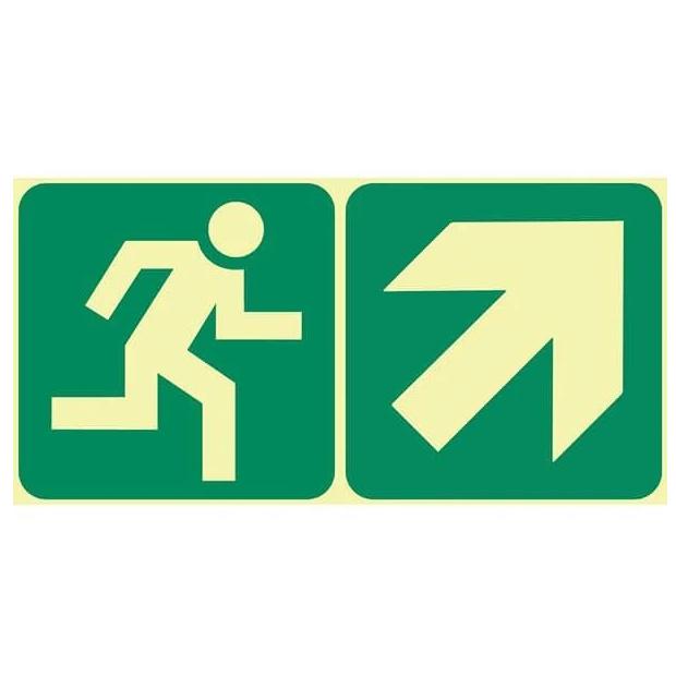 Running Man Right & Diagonal Up Arrow - GP20 - PHT - 380